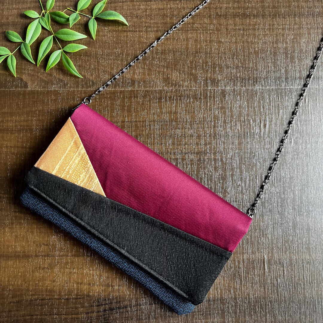 Kimono bag , small shoulder bag, Japanese style bag, Obi bag, unique ...