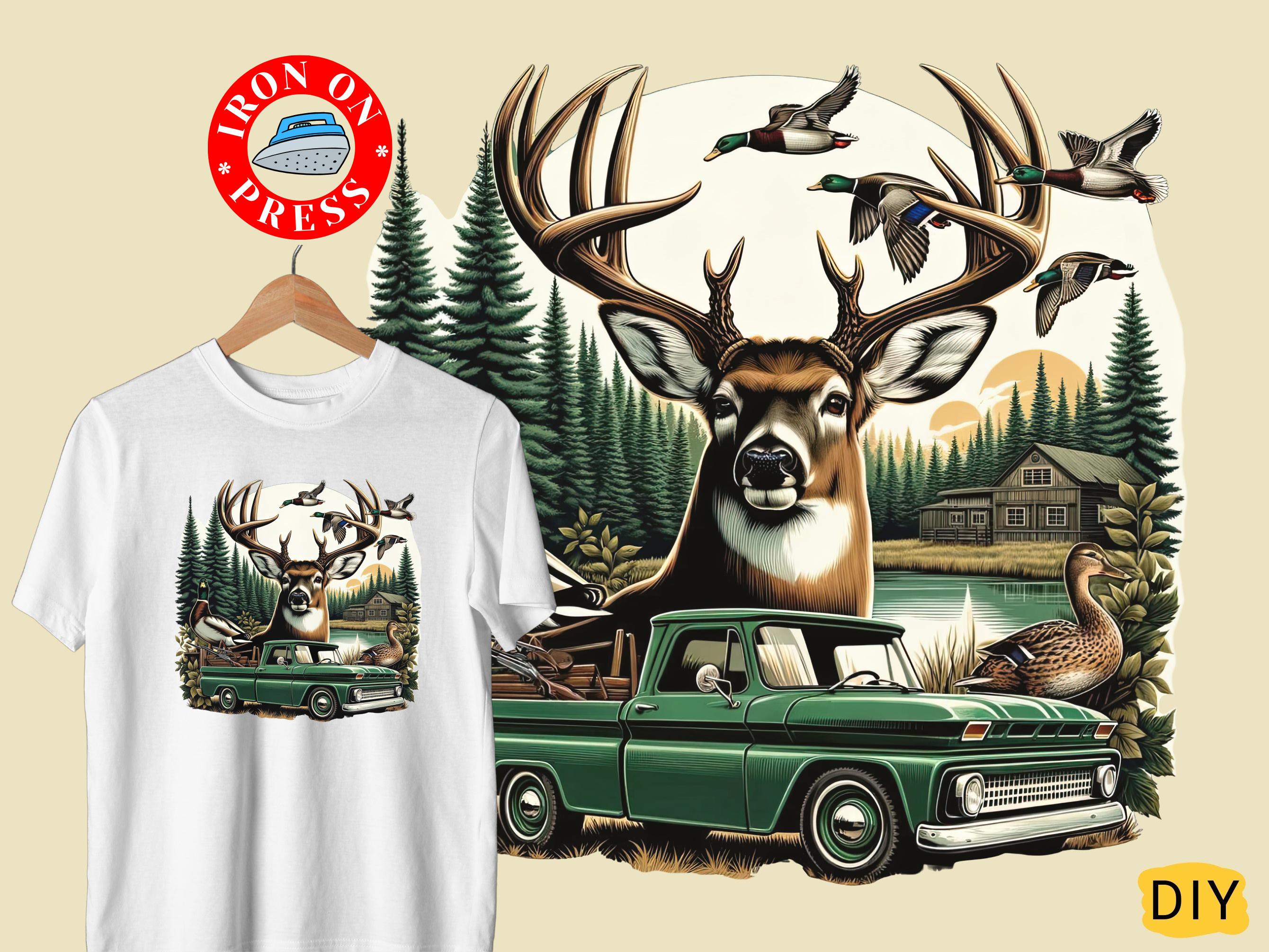 DTF, Ducks, Bucks, and Trucks Dtf Transfer, Iron On, Ducks Bucks Dtf, Vintage Truck, Hunting ...
