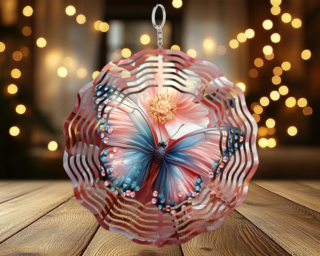 Butterfly Wind Spinner Png, Floral Wind Spinner, Butterfly Clipart ...