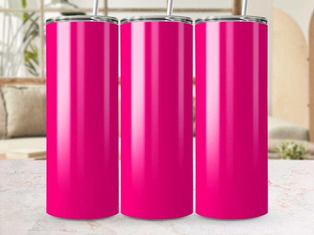 Bright Pink Tumbler Png, Solid Pink Tumbler Png, Hot Pink 20 Oz Skinny ...