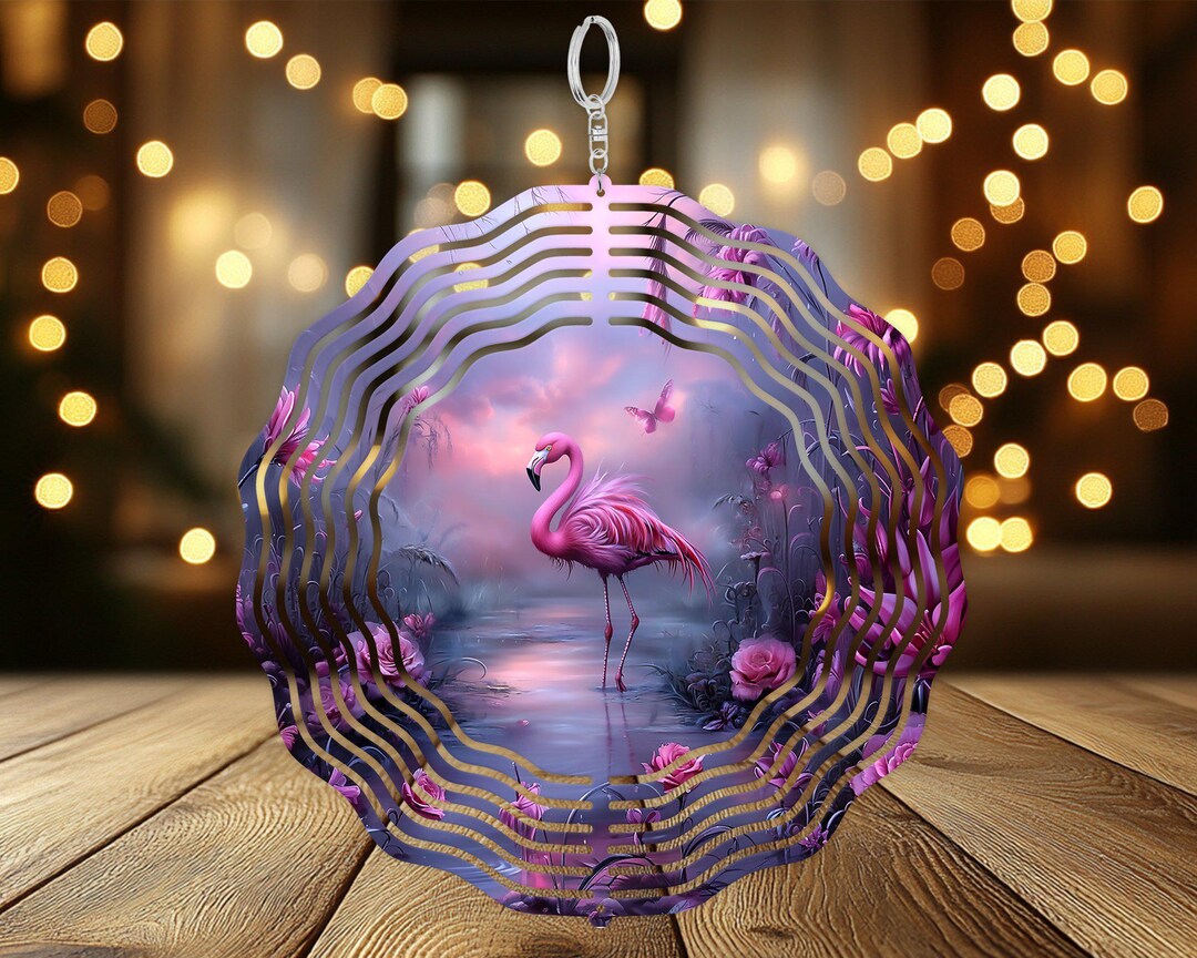 Wind Spinner PNG- Flamingo Wind Spinner Sublimation Designs, Tropical ...
