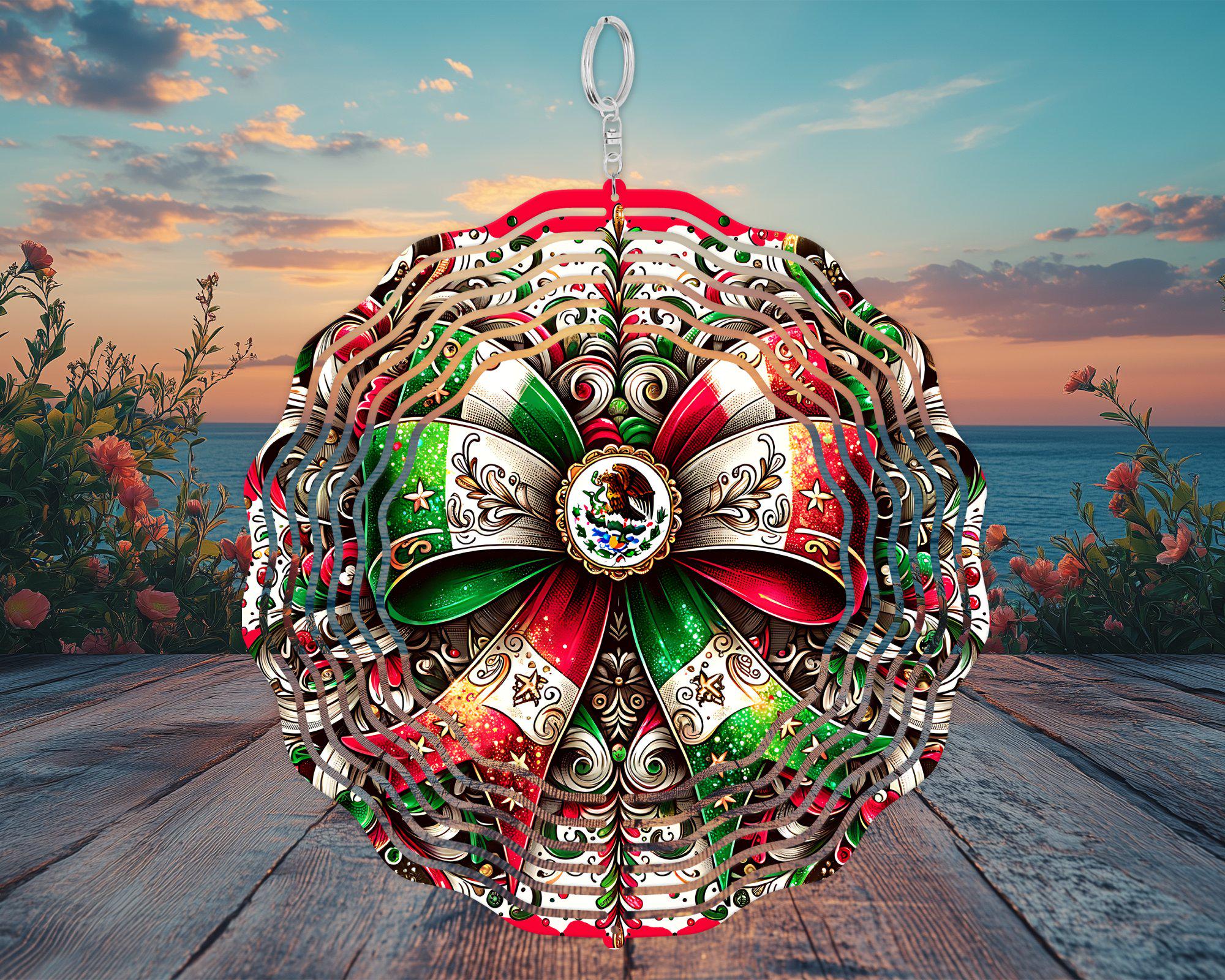 Wind Spinner PNG - Mexican Flag Coquette Bow Wind Spinner Designs ...