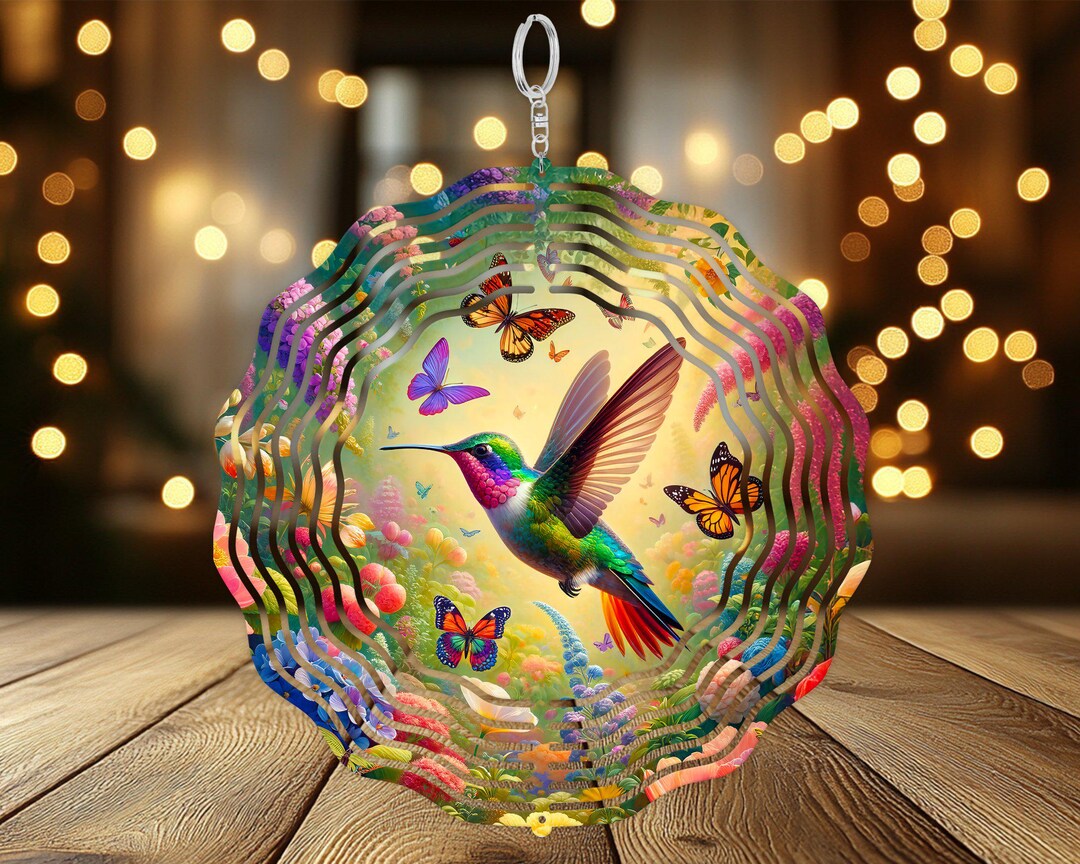 Wind Spinner PNG- Hummingbird Wind Spinner Designs Outdoor Decor ...