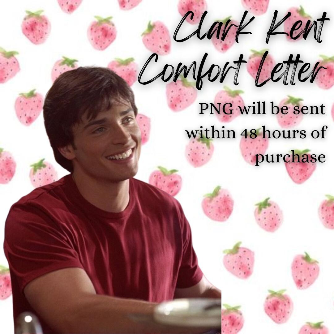 Clark Kent Superman Smallville Comfort Character Digital Letter - Etsy