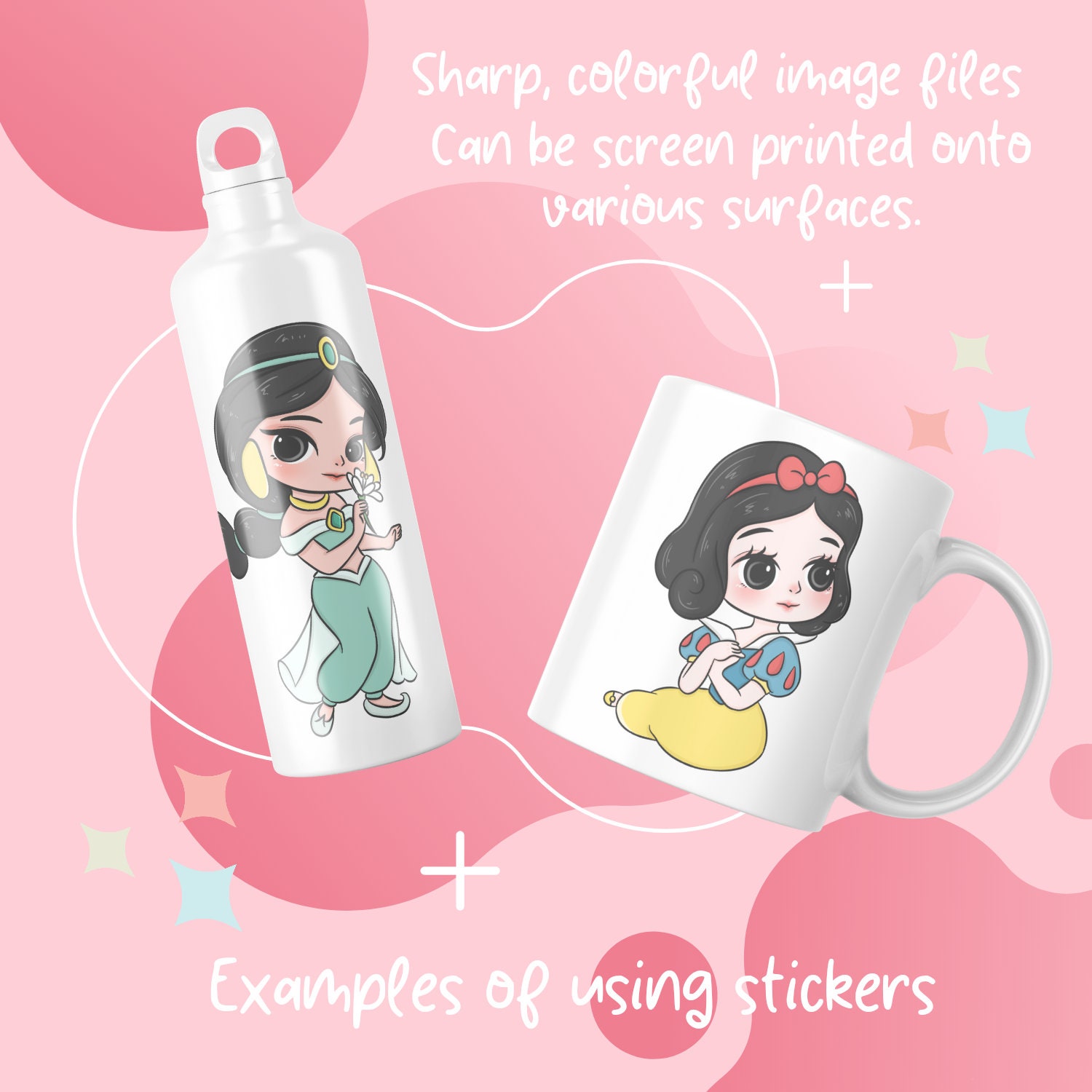 Cartoon Sticker PNG Pack Princess Cartoon Sticker Set Cartoon PNG ...