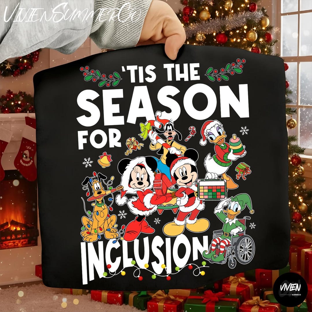 Tis the Season for Inclusion Png, Christmas Disney Mickey and Friends ...