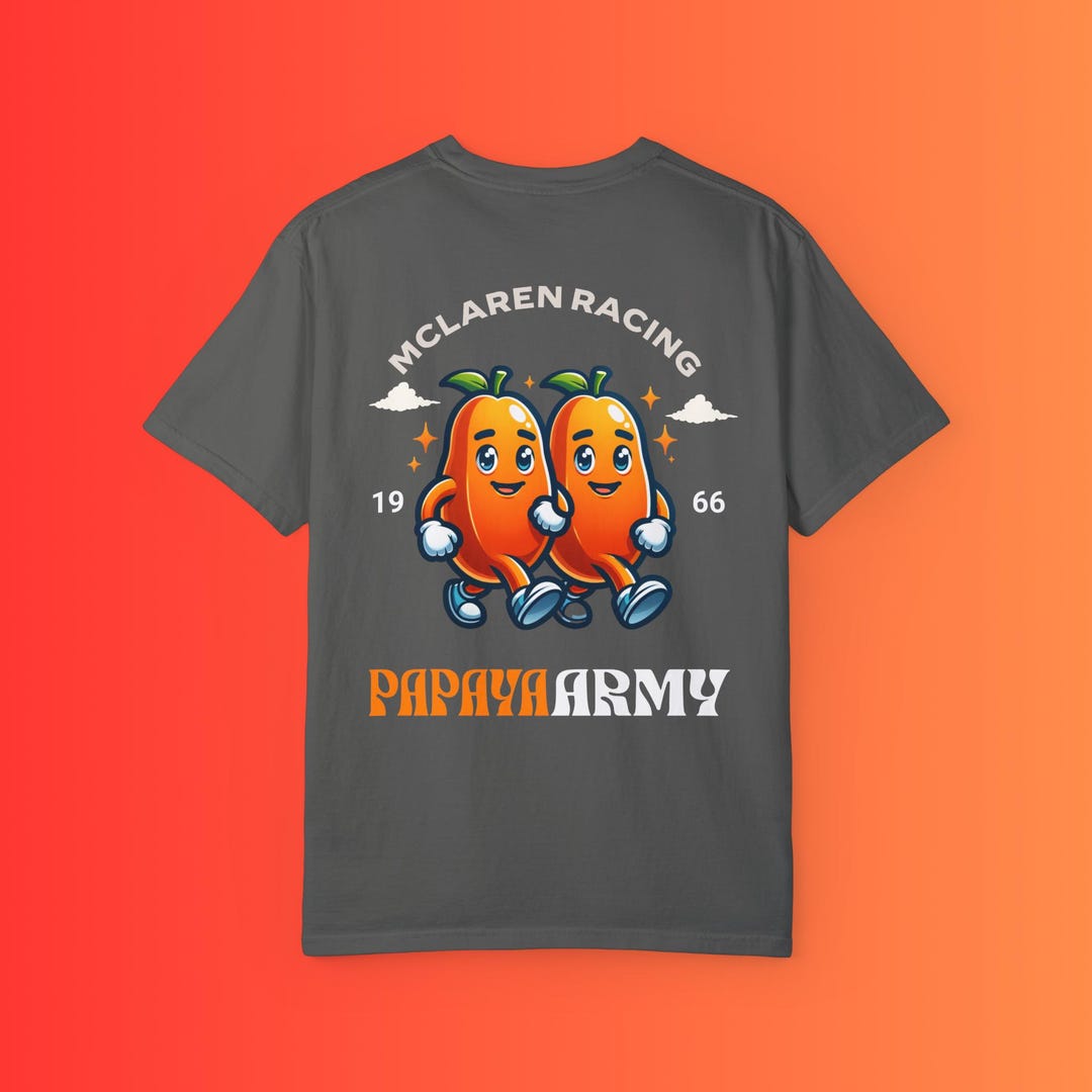 Lando Norris Papaya Army Comfort Colors Shirt, Mclaren F1 Racing Tee ...