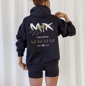 M4X Max Verstappen Hoodie Red Bull Racing F1 Gift 4-time Champion Apparel for Him Formula One ...