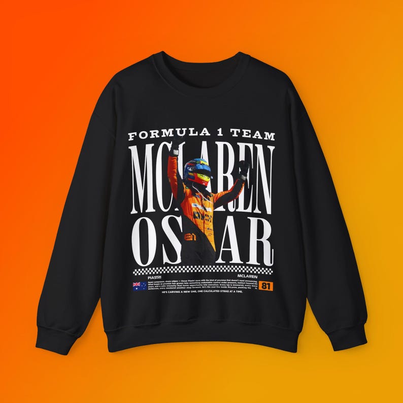 Mclaren F1 Team Oscar Piastri 81 Sweatshirt - Formula One Racing Fan ...