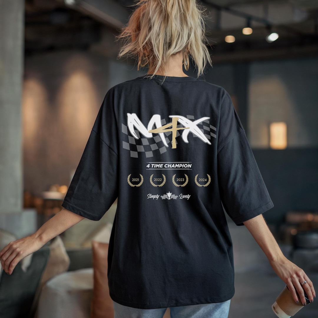 Max Verstappen Red Bull Racing Shirt M4X 4-time Champion F1 Fan Gift ...