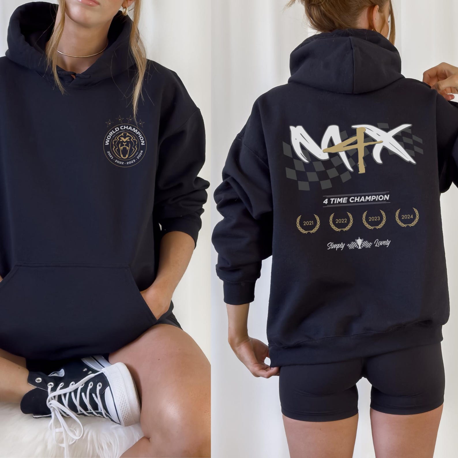 M4X Max Verstappen Hoodie Red Bull Racing F1 Gift 4-time Champion ...
