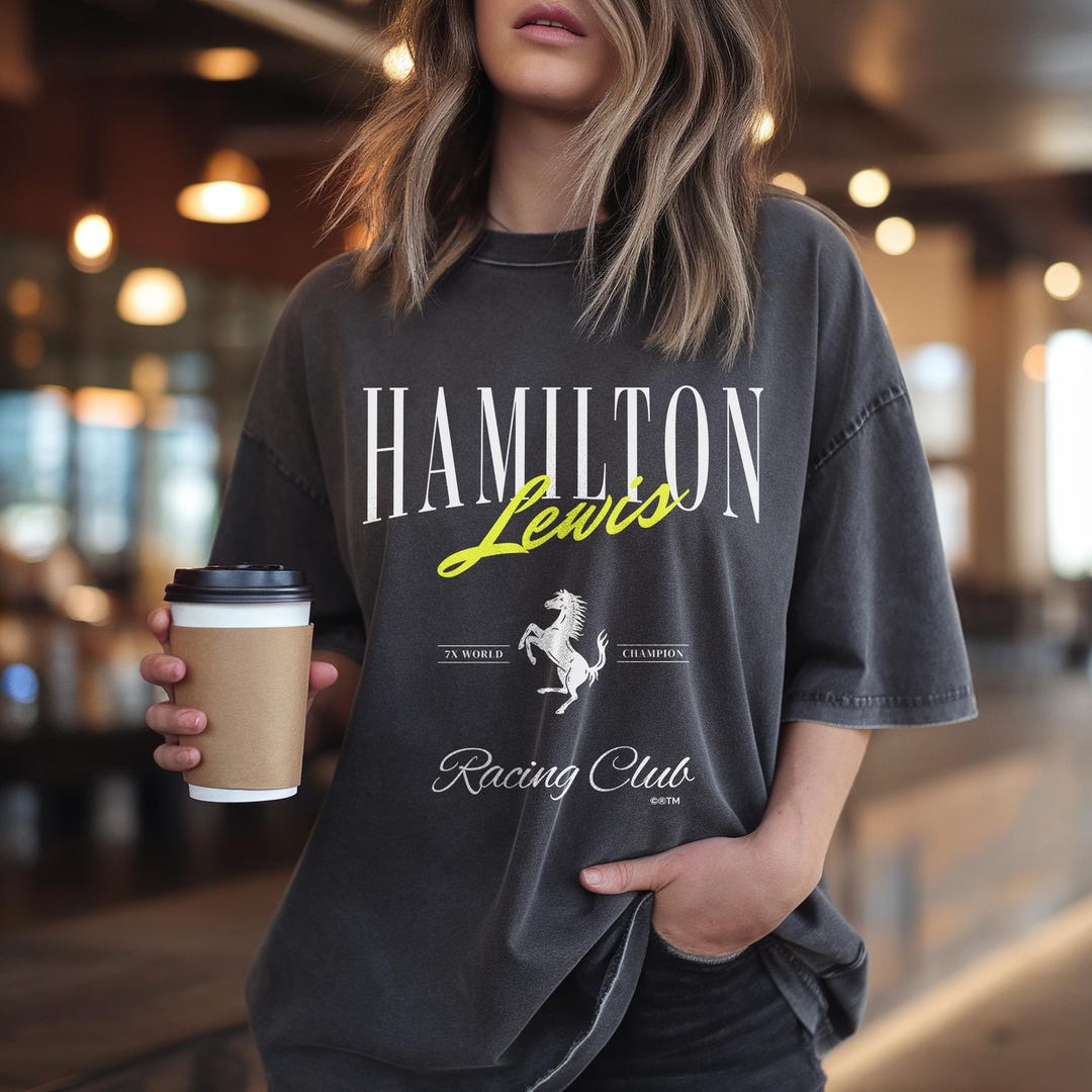 Lewis Hamilton F1 T-shirt, Vintage Ferrari Racing Graphic Tee, Formula ...