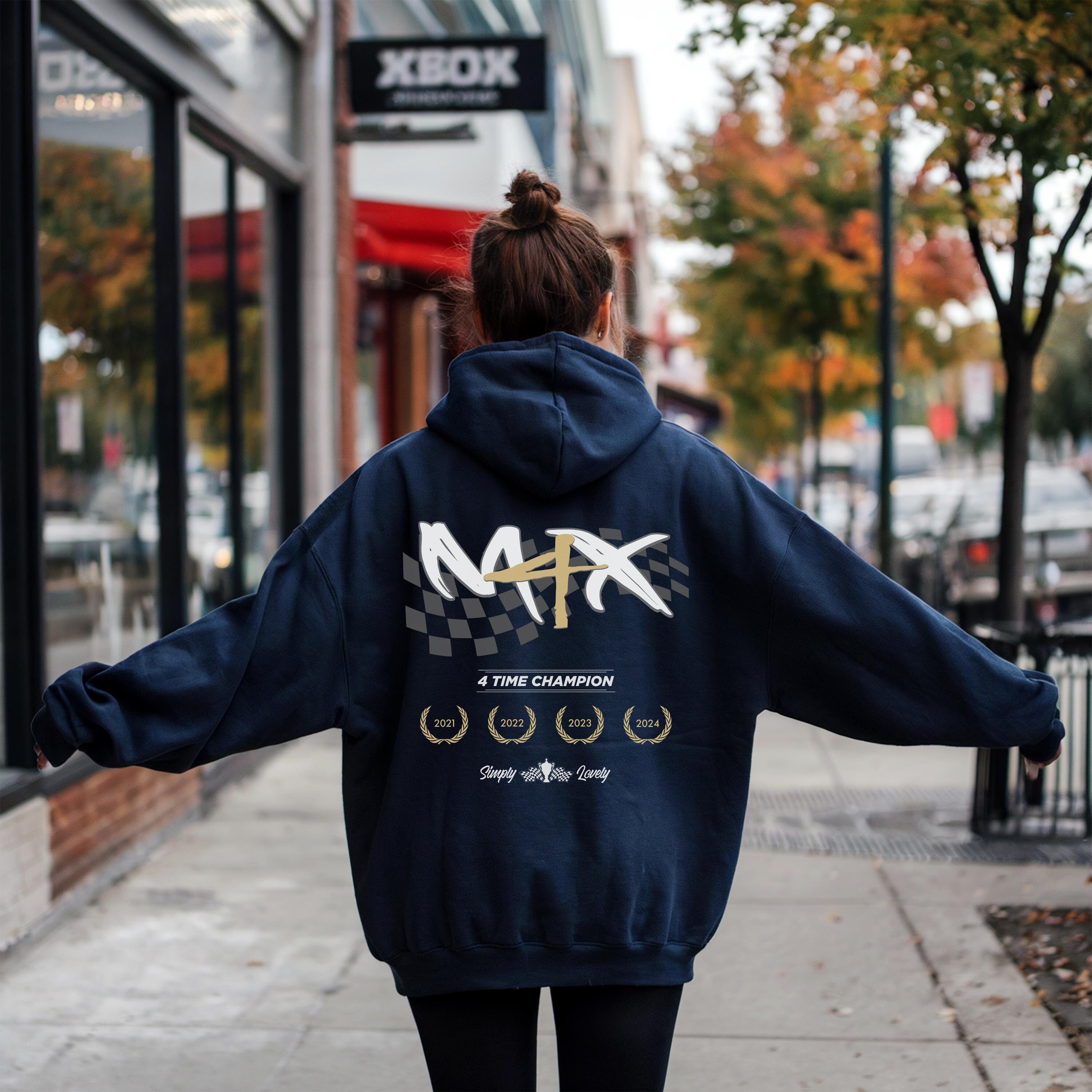 M4X Max Verstappen Hoodie Red Bull Racing F1 Gift 4-time Champion ...