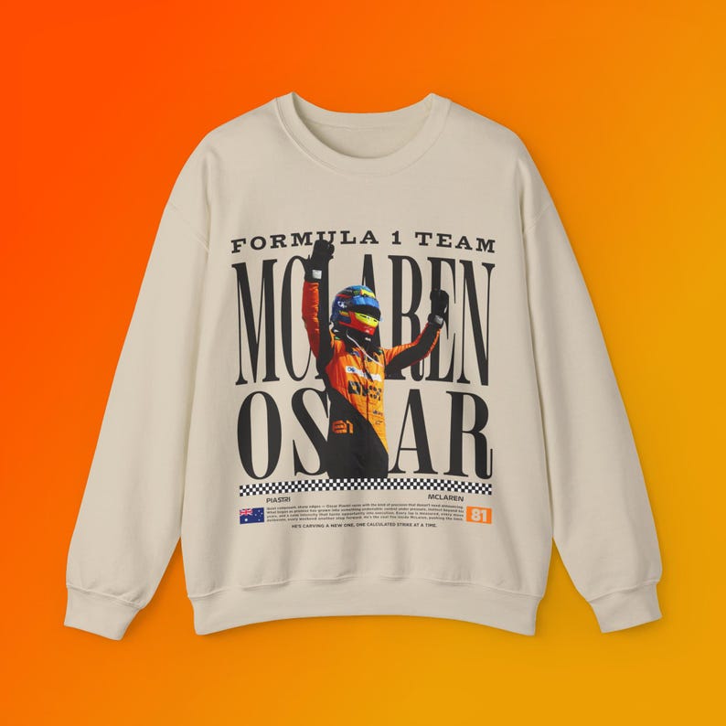 Mclaren F1 Team Oscar Piastri 81 Sweatshirt - Formula One Racing Fan ...