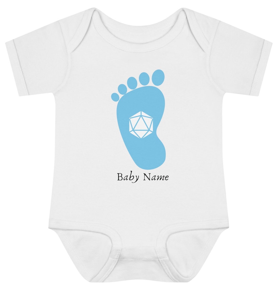 Personalized DND Baby Foot D20 Dice Infant Baby Rib Bodysuit Dnd ...
