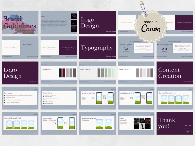 Brand Guidelines Presentations in Different Color Schemes, Made in ...