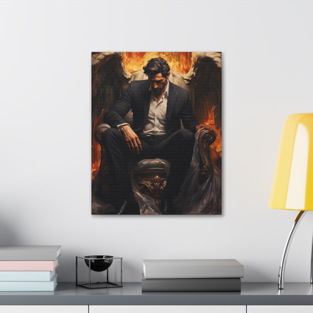 Lucifer Canvas Wrap Fallen Angel Unique Design Perfect Gift for All ...