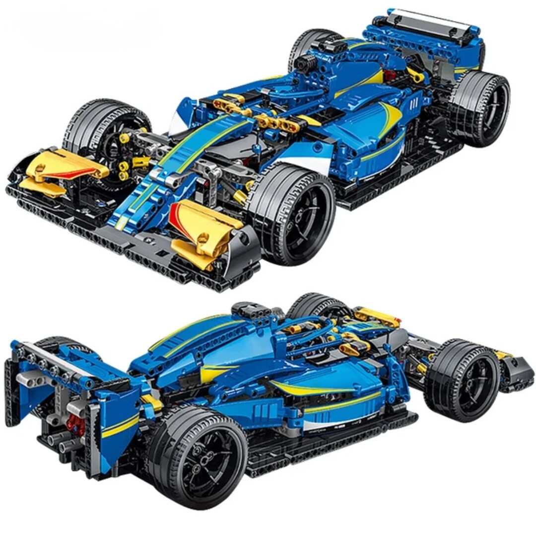 1:10 Blue Formula 1 Racing Car Building Blocks Kit Bricks Set Racing ...