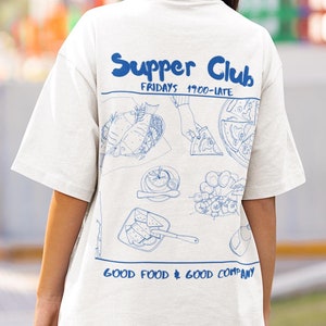 Supper Club Shirt, Retro Foodie Shirt, Trendy Graphic Shirt, Casual ...