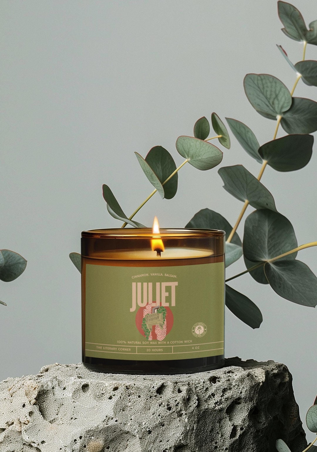 Juliet Literary Candle, Romeo & Juliet, Bookish Candle Valentines Gift ...