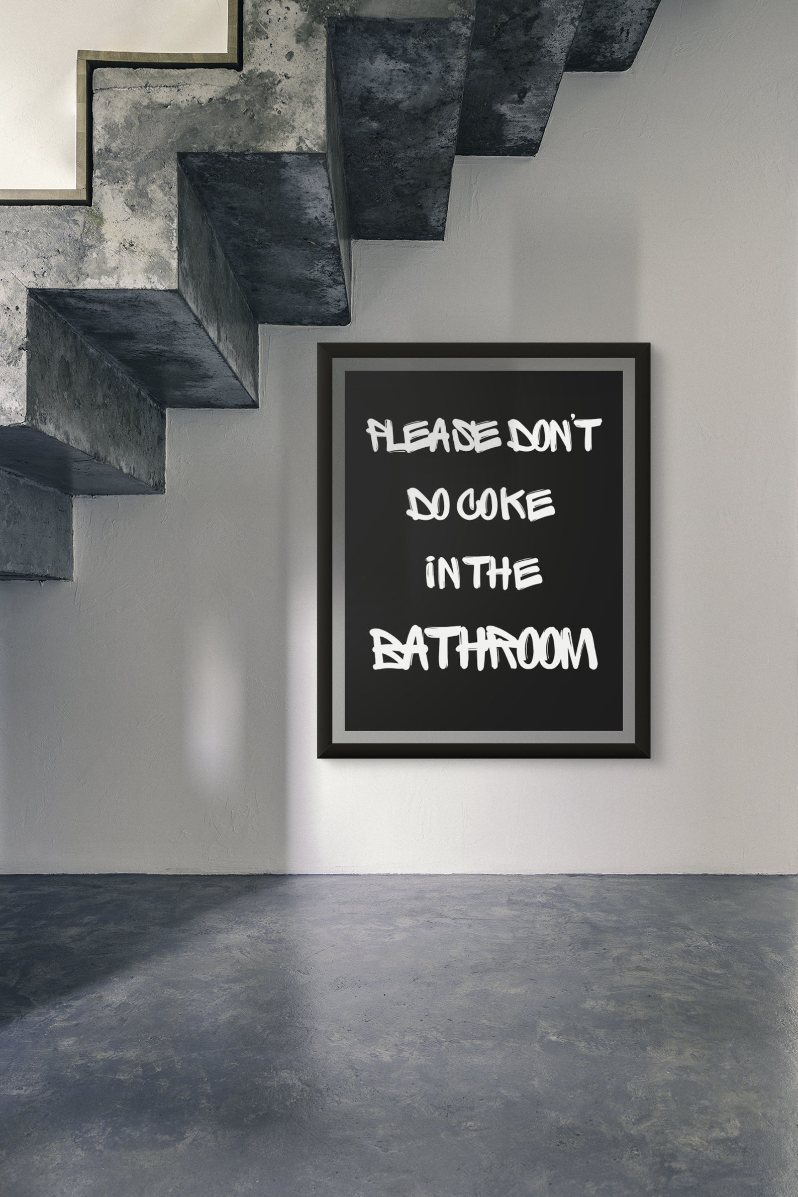 Please Don't Do Coke in the Bathroom Print, Funny Bathroom Prints ...