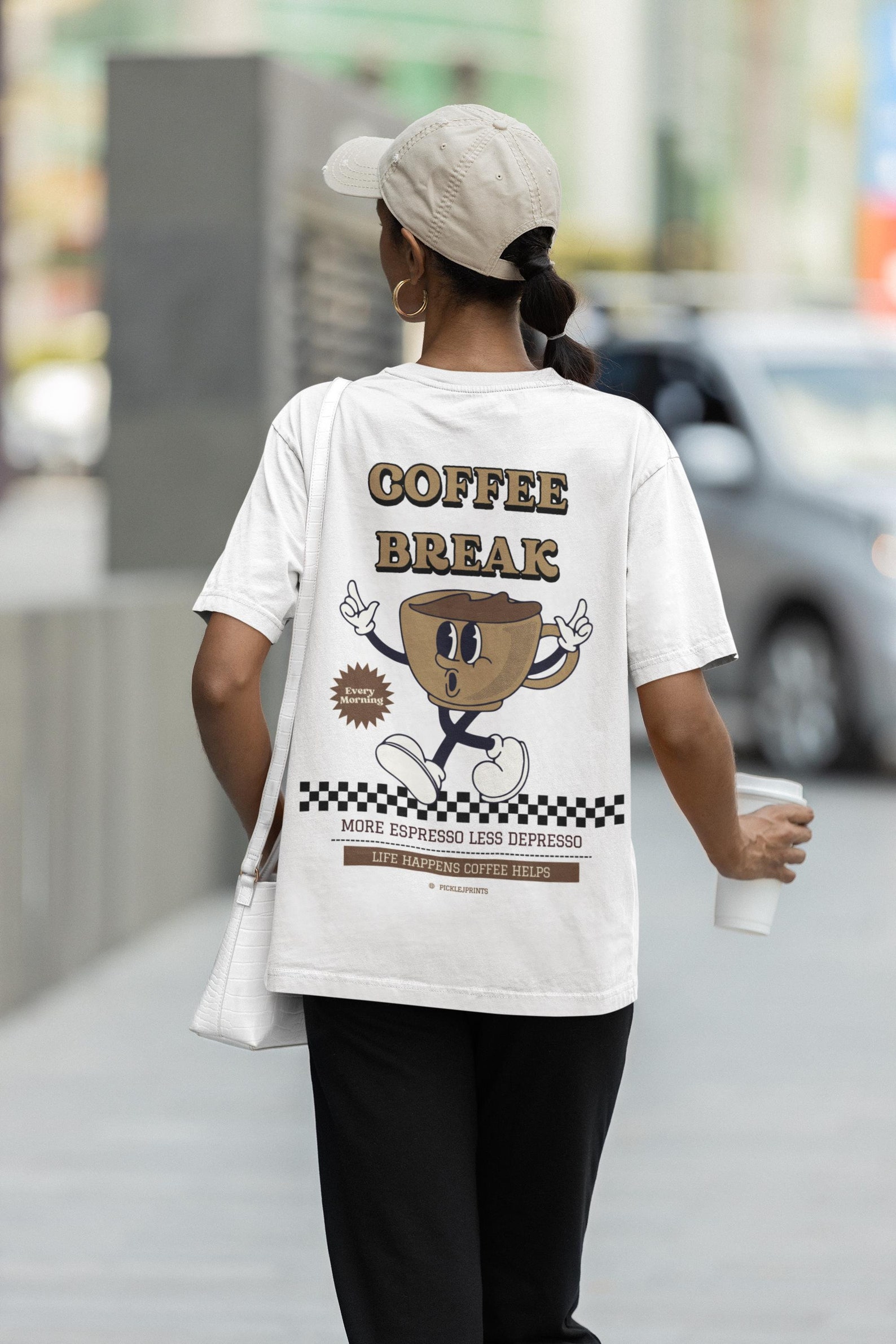 Retro Coffee Tshirt, More Espresso Less Depresso Shirt, Retro Vintage ...