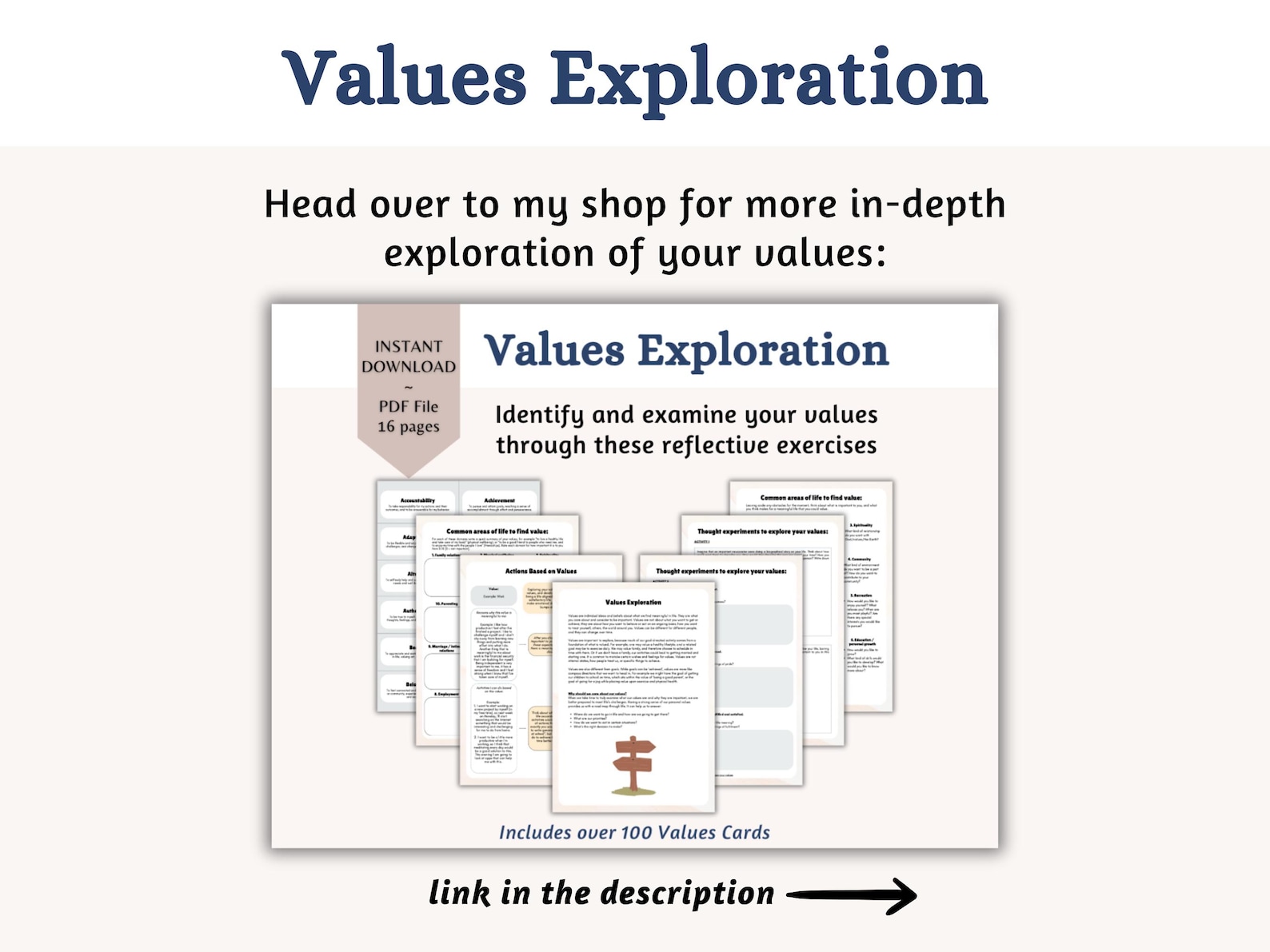 Core Values and Beliefs Worksheets Ranking Core Values Cards Sorting ...