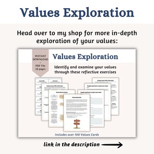Core Values and Beliefs Worksheets Ranking Core Values Cards Sorting ...