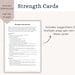Strengths Based Cards Inner Strength Worksheets Self-esteem Tool ...