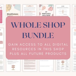 Mental Health Digital Resources Mega Shop Bundle Therapy Worksheets ...
