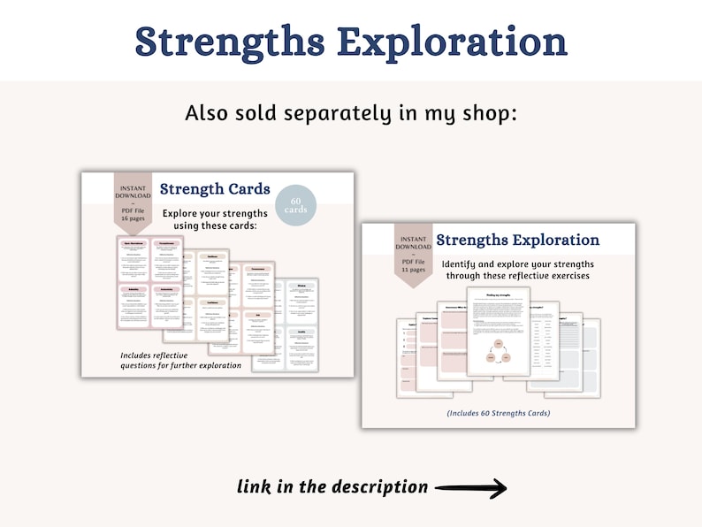 Personal Values Card Exercise for Values Exploration Cards Printable ...