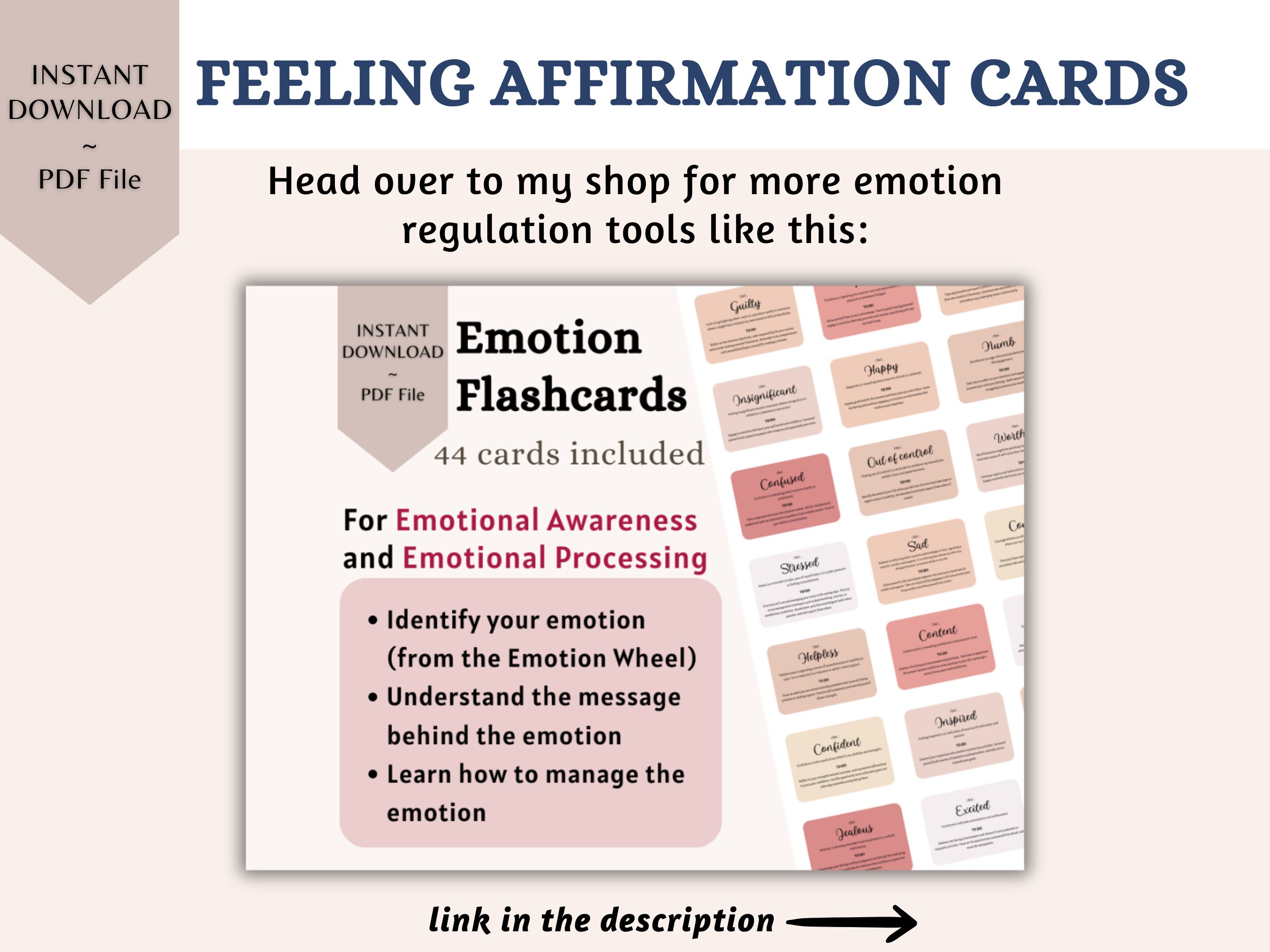 Positive Affirmation Cards for Validating Feelings Sitting With Your ...