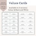 Core Values and Beliefs Worksheets Ranking Core Values Cards Sorting ...