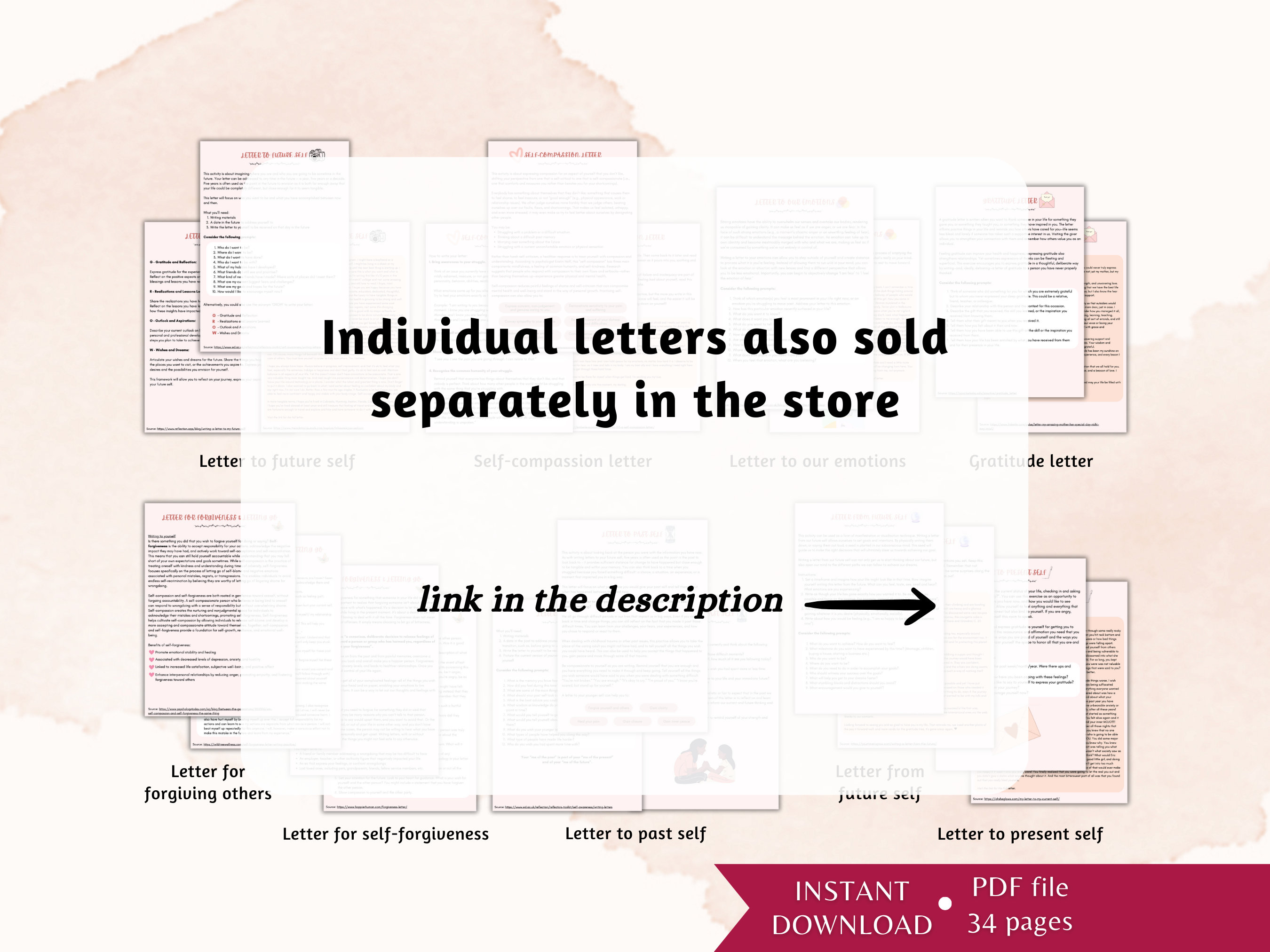 Self-compassion Journal Letter to Self Activity Self-care Writing ...