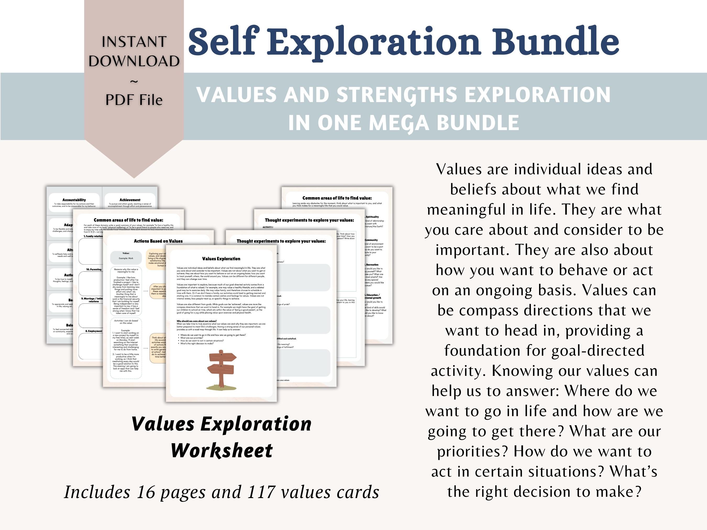 Core Values and Beliefs Self Identity Exploration Values Identification ...