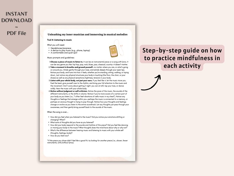 Mindfulness Worksheets for Anxiety Coping Skills Guided Mindfulness ...