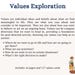 Personal Values Exploration Worksheets Core Values List Core Values and ...