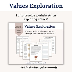 Personal Values Card Exercise for Values Exploration Cards Printable ...