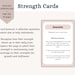 Strengths Based Cards Inner Strength Worksheets Self-esteem Tool ...