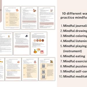 Mindfulness Worksheets for Anxiety Coping Skills Guided Mindfulness ...