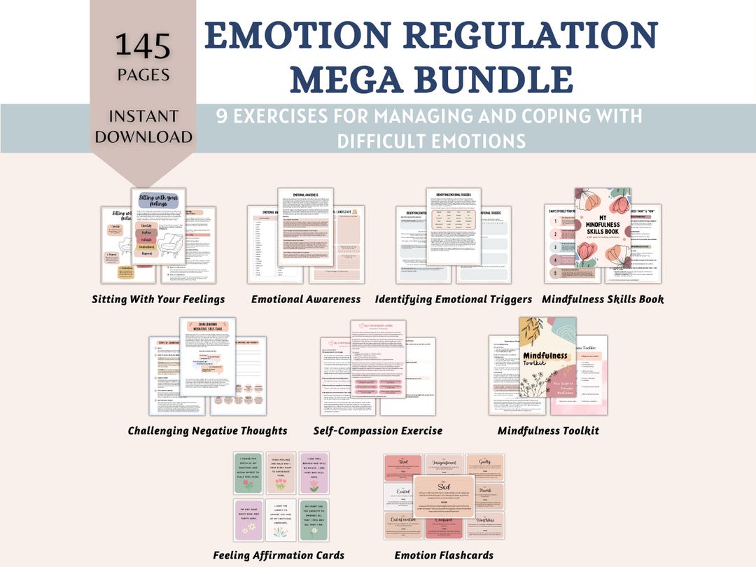 Emotional Regulation Bundle Zones of Regulation Emotion Wheel Self ...
