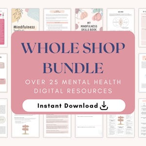 Mental Health Digital Resources Mega Shop Bundle Therapy Worksheets ...