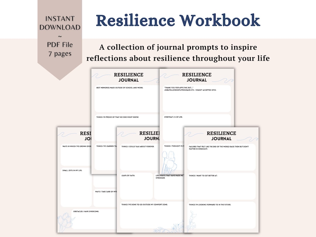 Resilience Worksheets Building Self Worth Journal Prompts Self Love ...