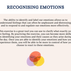 Understanding Emotions Journal Template for Processing Emotion ...