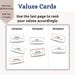 Core Values and Beliefs Worksheets Ranking Core Values Cards Sorting ...