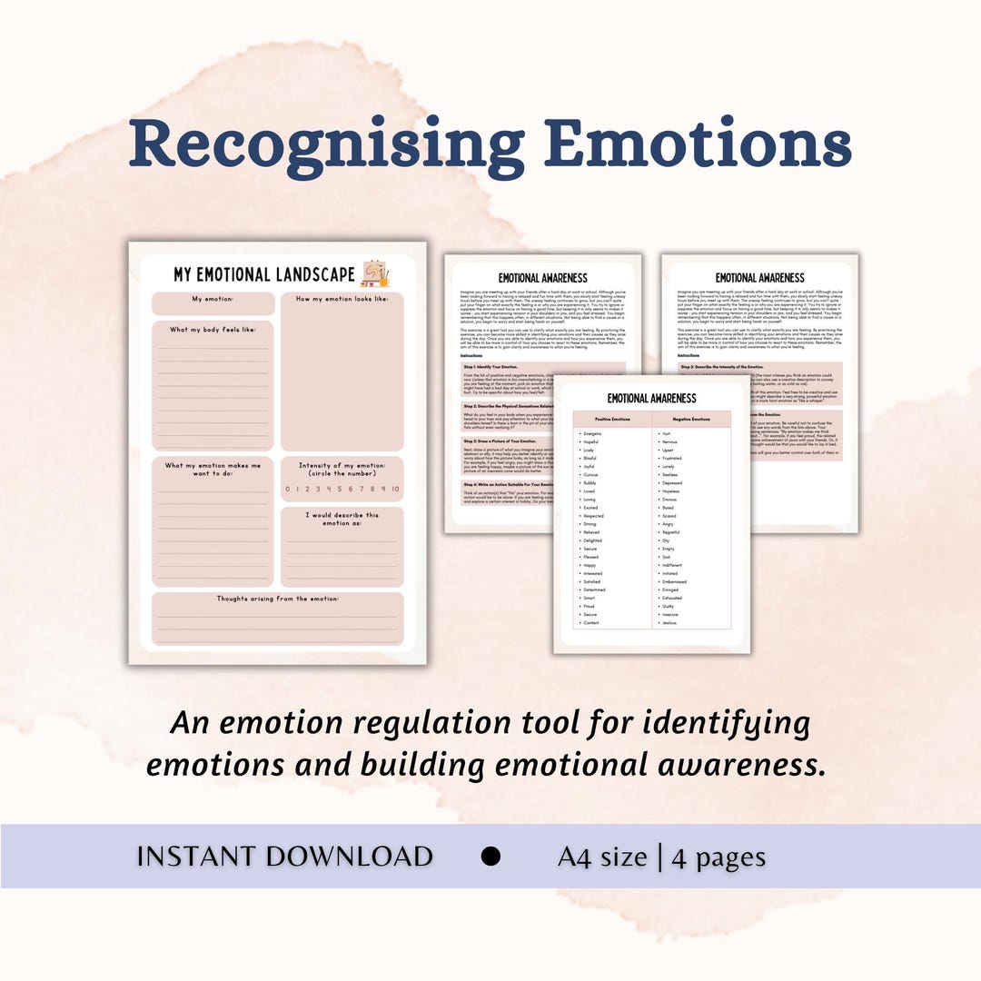 Understanding Emotions Journal Template for Processing Emotion ...
