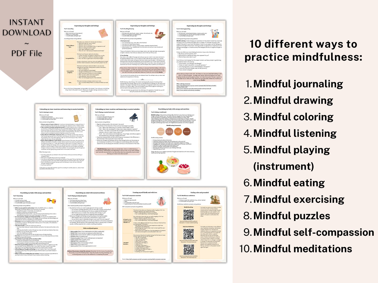 Mindfulness Mega Bundle Mindfulness Toolkit DBT Mindfulness Skills ...