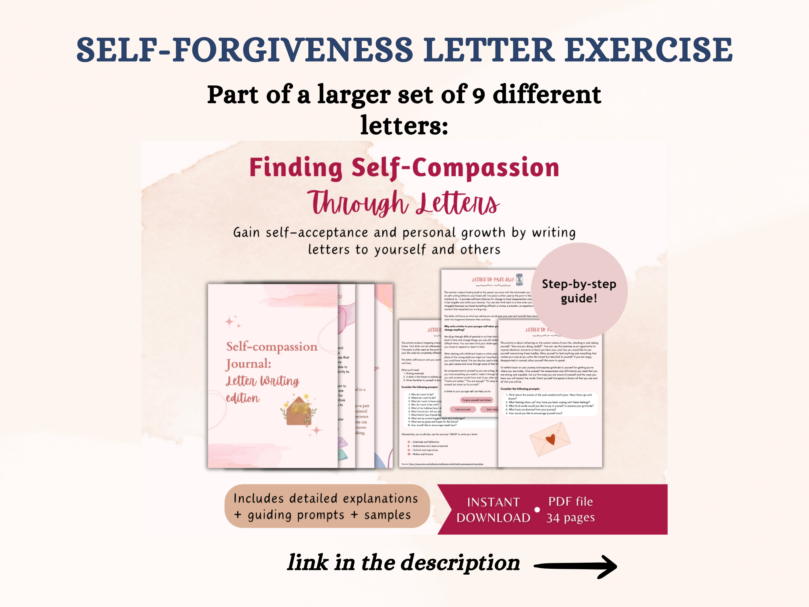 Self Forgiveness Worksheet Self Forgiveness Exercise Self Esteem Self ...