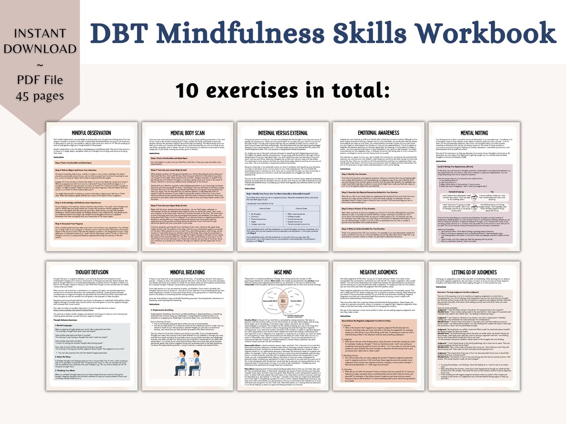 Mindfulness Mega Bundle Mindfulness Toolkit DBT Mindfulness Skills ...