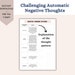 Challenging Unhelpful Thinking Patterns Cognitive Restructuring Tool ...